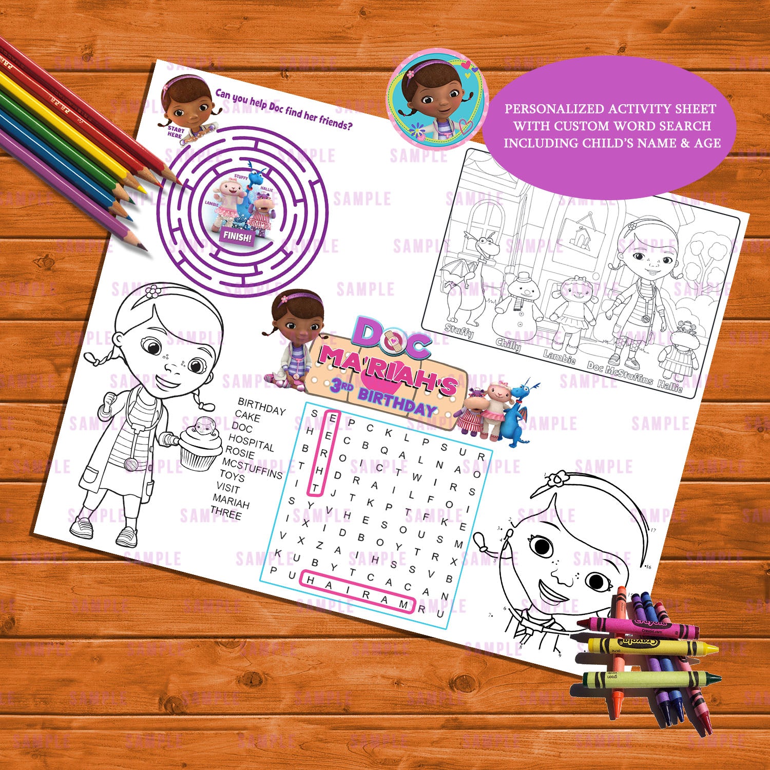doc mcstuffins happy birthday coloring pages