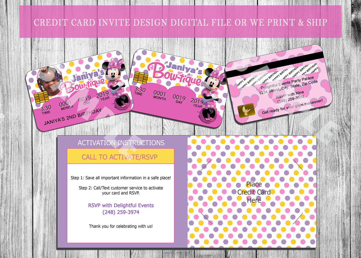 Digital Credit Card Invitations – Delightful Events Co